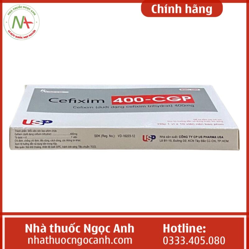 Thuốc Cefixim 400-CGP là thuốc gì? Giá bao nhiêu? Mua ở đâu?