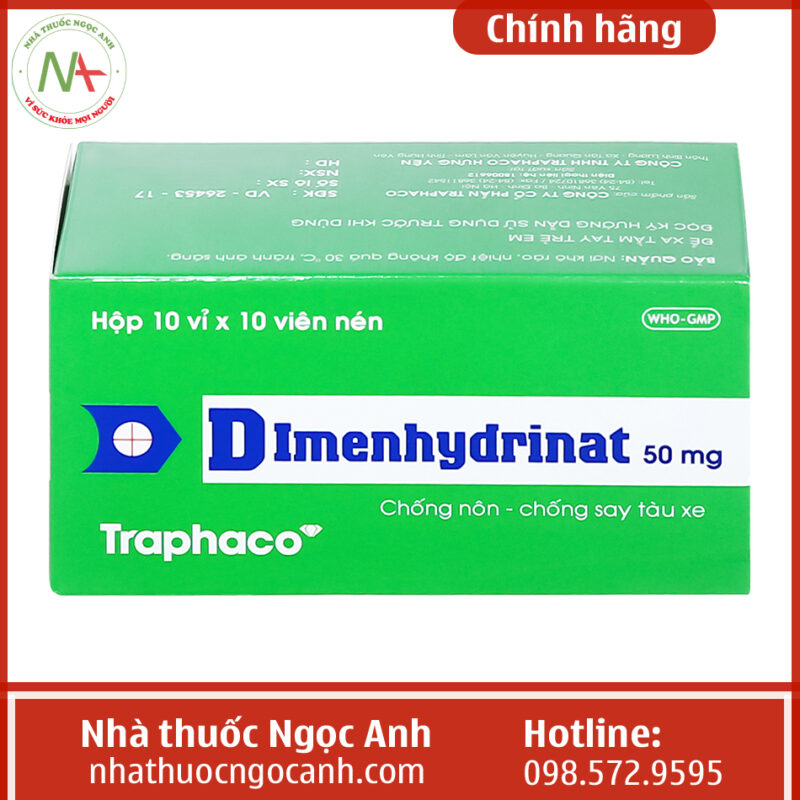 Thuốc Dimenhydrinat 50mg Traphaco liều dùng, giá bao nhiêu, mua ở đâu