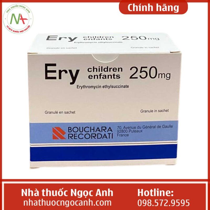 Thuốc Ery Children enfants 250mg là thuốc gì, giá bao nhiêu, mua ở đâu