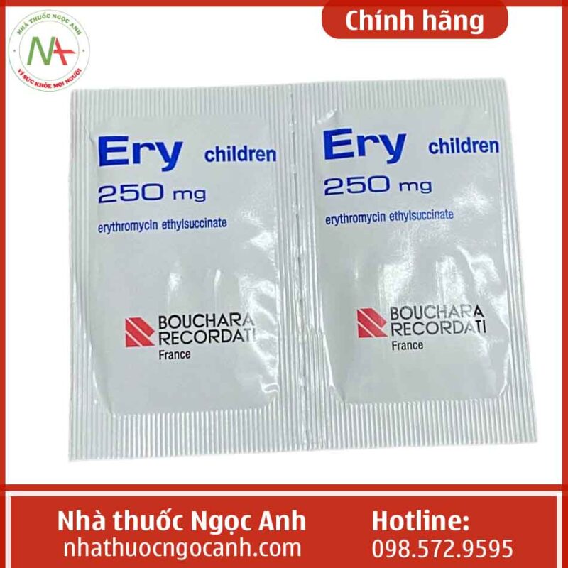 Thuốc Ery Children enfants 250mg là thuốc gì, giá bao nhiêu, mua ở đâu