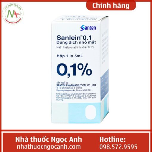 Thuốc nhỏ mắt Sanlein 0,1% công dụng, giá bao nhiêu, mua ở đâu