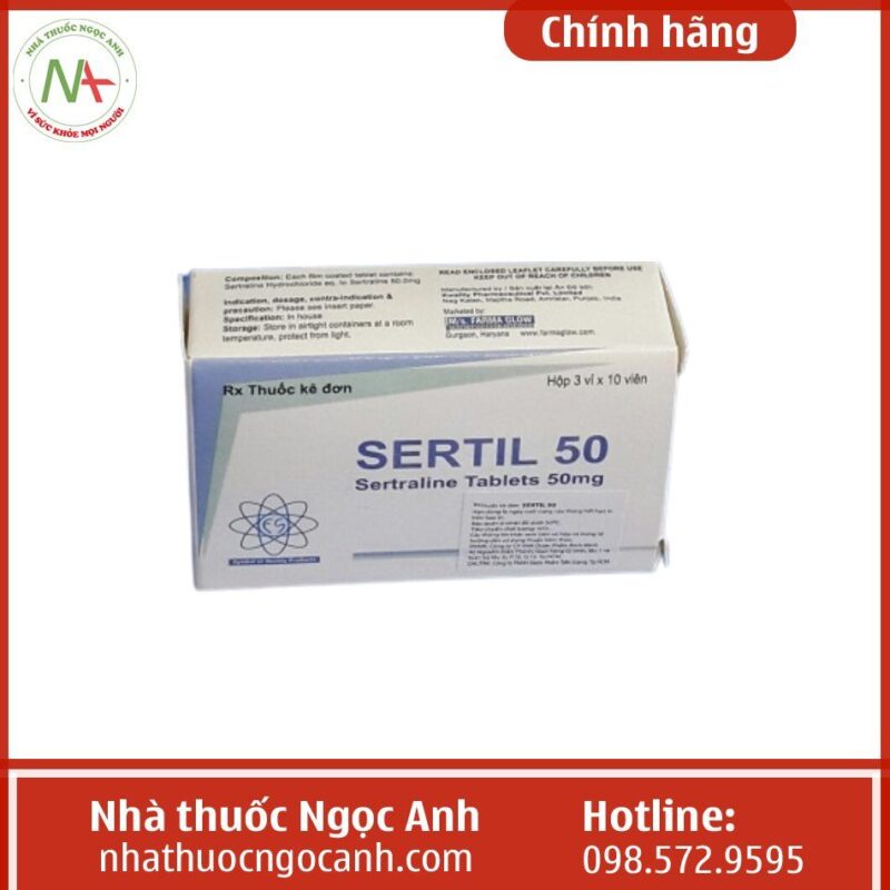 Thuốc Sertil 50 là thuốc gì, có tác dụng gì, giá bao nhiêu, mua ở đâu
