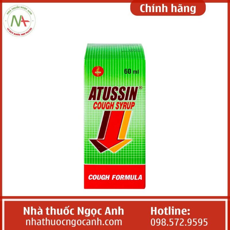 Thuốc ho Siro Atussin 60ml liều dùng, giá bao nhiêu, mua ở đâu?
