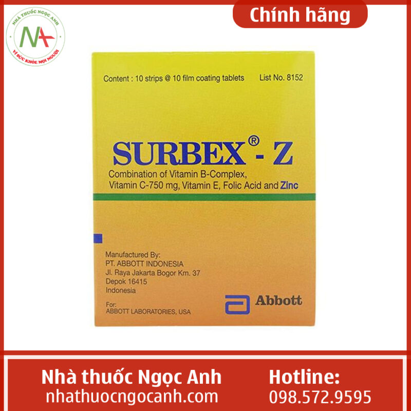 Thuốc Surbex - Z là gì, có tác dụng gì, giá bao nhiêu, mua ở đâu?