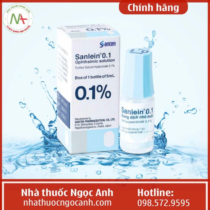 Thuốc nhỏ mắt Sanlein 0,1% công dụng, giá bao nhiêu, mua ở đâu