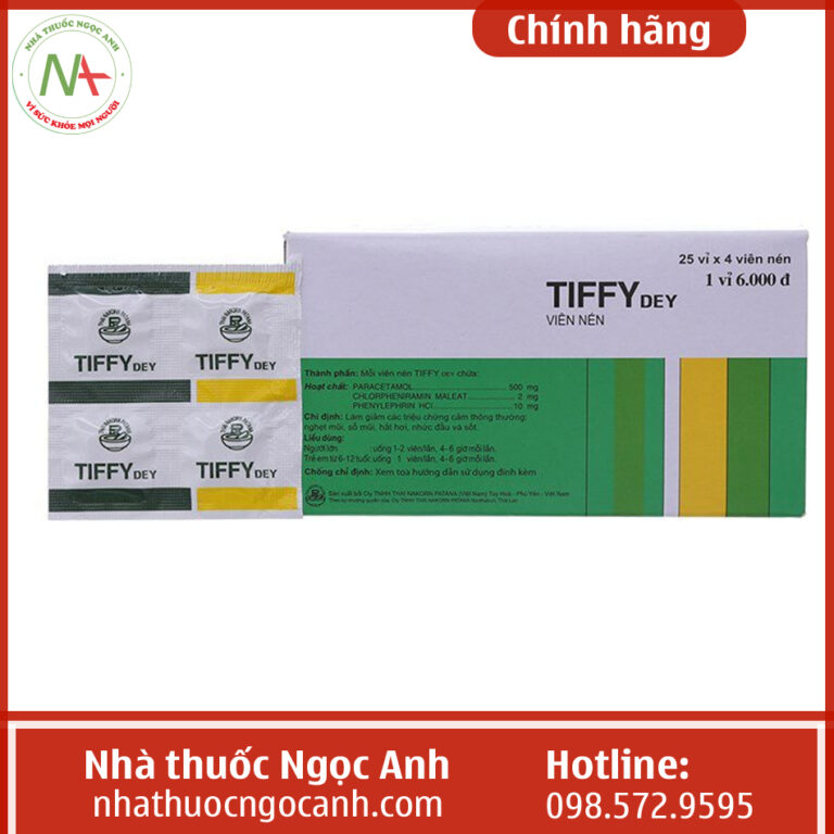 Thuốc Tiffy Dey là thuốc gì, có tác dụng gì, giá bao nhiêu, mua ở đâu