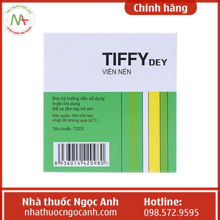 Thuốc Tiffy Dey là thuốc gì, có tác dụng gì, giá bao nhiêu, mua ở đâu