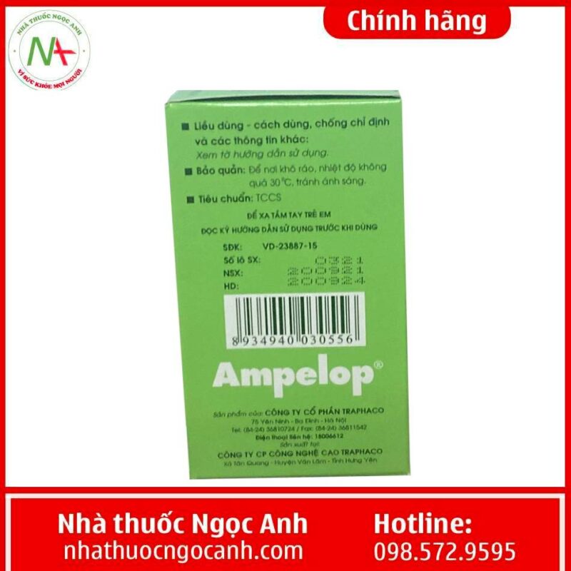 Thuốc Ampelop Traphaco là thuốc gì, giá bao nhiêu, mua ở đâu?