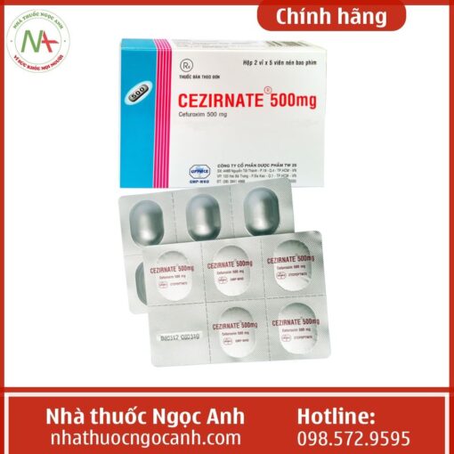 Thuốc Cezirnate 500mg là thuốc gì, cách dùng, giá bao nhiêu, mua ở đâu