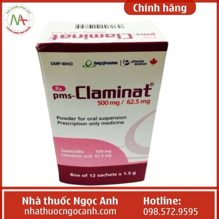 Thuốc Claminat 500mg/62,5mg: Công dụng, liều dùng, lưu ý tác dụng phụ