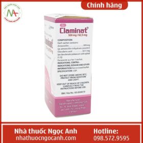 Thuốc Claminat 500mg/62,5mg: Công dụng, liều dùng, lưu ý tác dụng phụ