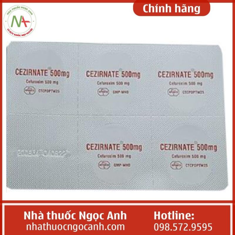 Thuốc Cezirnate 500mg là thuốc gì, cách dùng, giá bao nhiêu, mua ở đâu