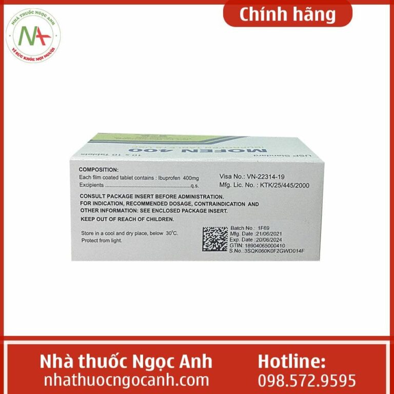 Thuốc Mofen 400 có tác dụng gì, uống mấy viên, giá bao nhiêu, mua ở đâu