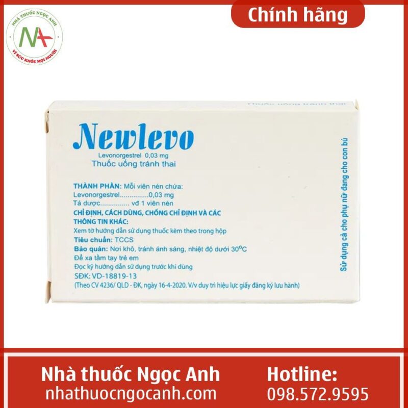 Thuốc tránh thai Newlevo 0,03mg Ba Đình có tốt không, giá bao nhiêu ...