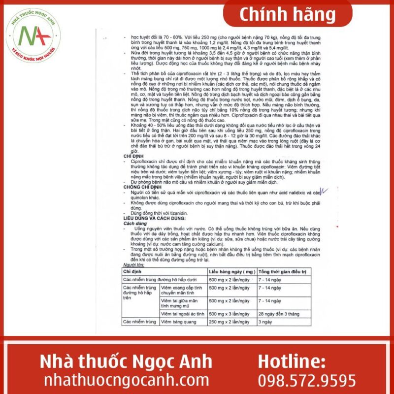 Thuốc Sepratis 500mg: Công dụng, liều dùng, lưu ý tác dụng phụ