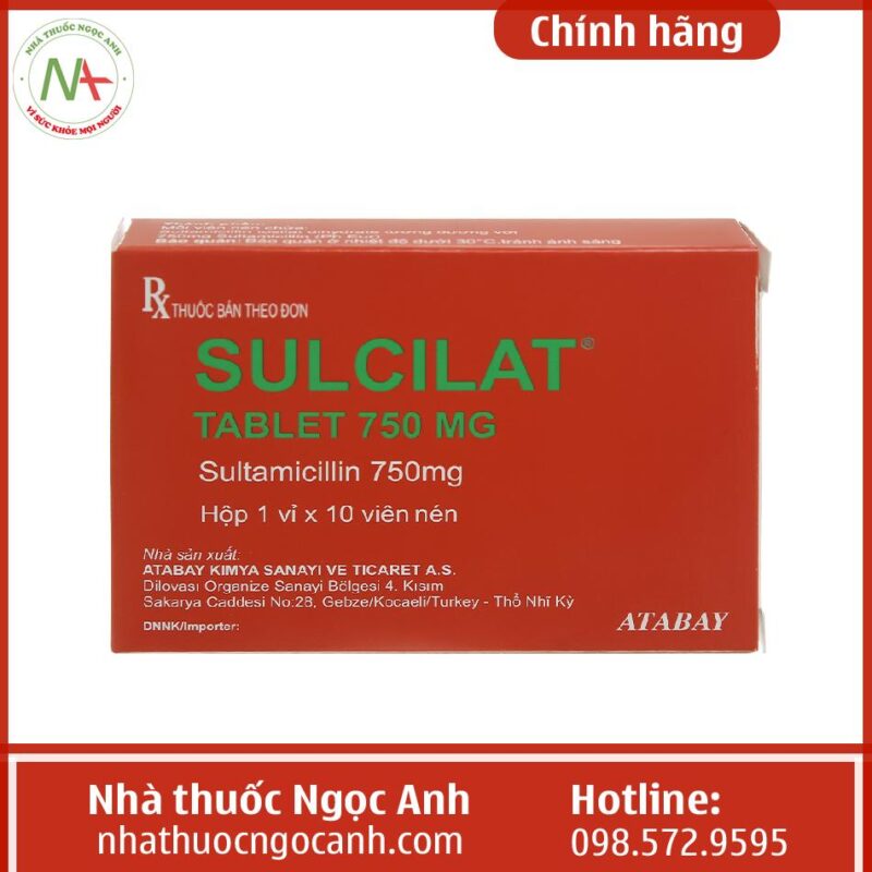 Thuốc Sulcilat 750mg là thuốc gì, tác dụng phụ, giá bao nhiêu, mua ở đâu