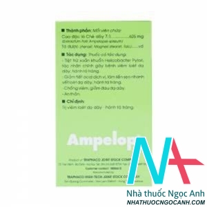 Thuốc Ampelop: Công dụng, liều dùng, lưu ý tác dụng phụ, giá bán