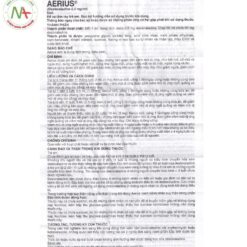 Thuốc sirô Aerius 0,5mg/ml: Công dụng, liều dùng, giá bán