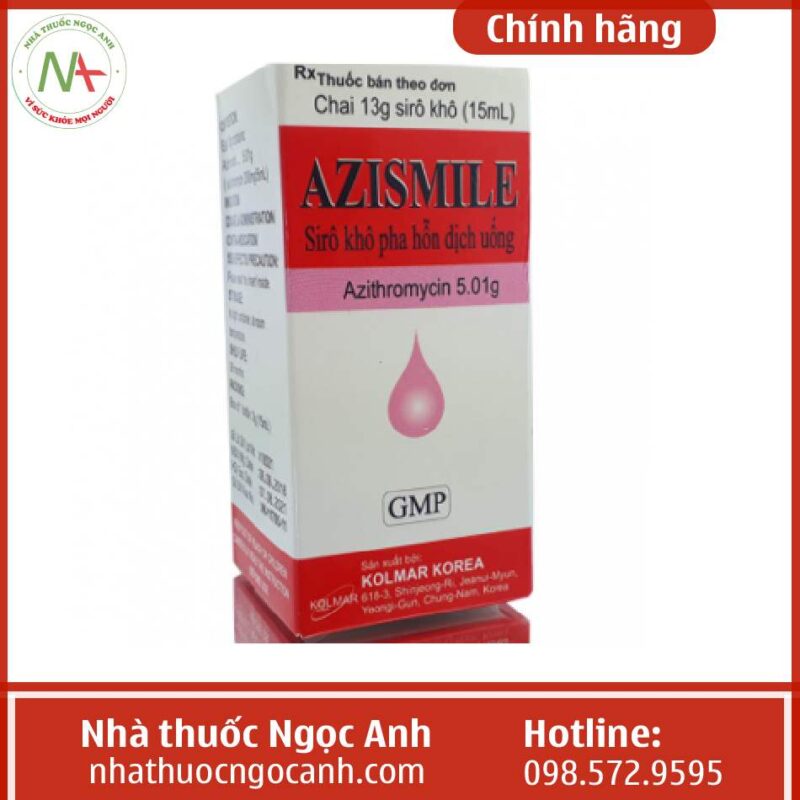 Thuốc Azismile: Công dụng, liều dùng, lưu ý tác dụng phụ, giá bán