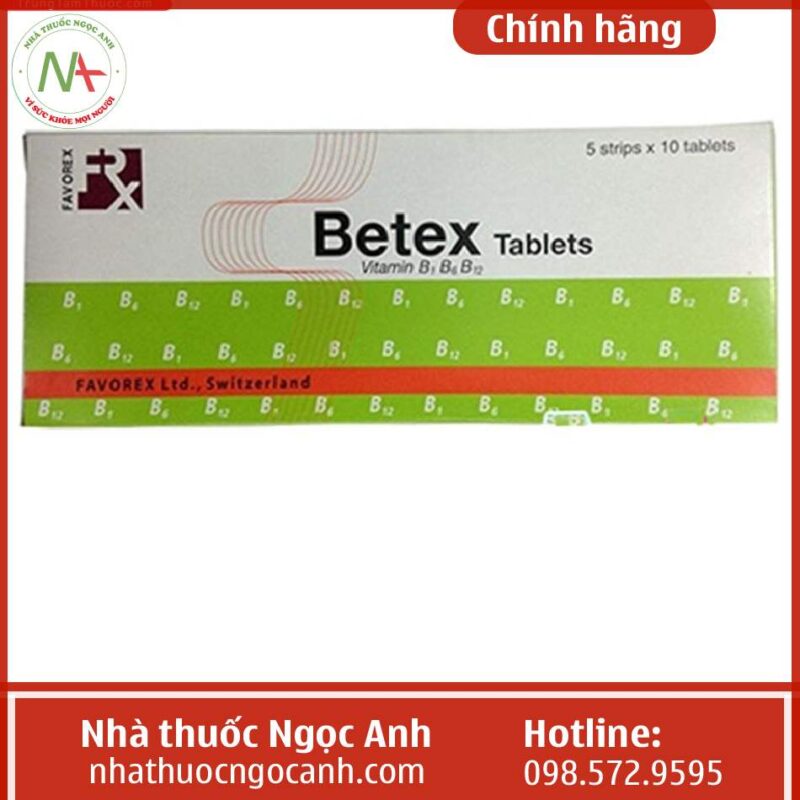 Thuốc Betex Tablets: Công dụng, liều dùng, lưu ý, giá bán