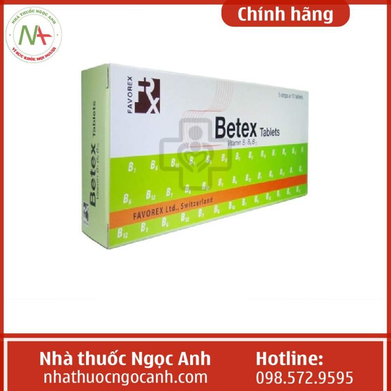 Thuốc Betex Tablets: Công dụng, liều dùng, lưu ý, giá bán