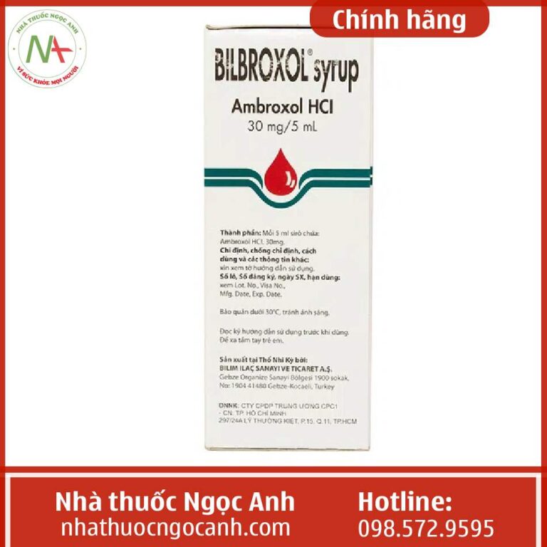 Thuốc Bilbroxol Syrup 30mg/5ml là thuốc gì, giá bao nhiêu, mua ở đâu