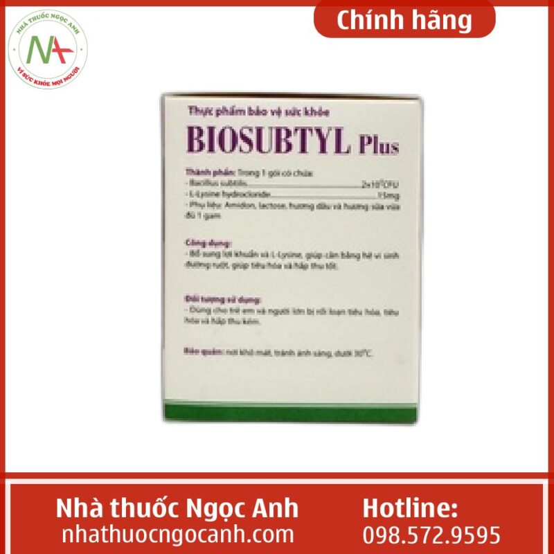 Biosubtyl Plus là thuốc gì, có tác dụng gì, giá bao nhiêu, mua ở đâu