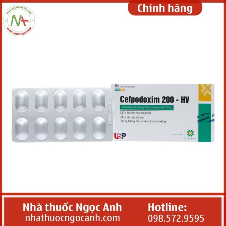 Thuốc Cefpodoxim 200 - HV là thuốc gì, giá bao nhiêu, mua ở đâu?