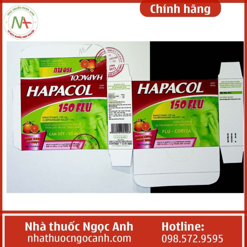 Thuốc Hapacol 150 Flu cho trẻ bao nhiêu kg, giá bao nhiêu, mua ở đâu