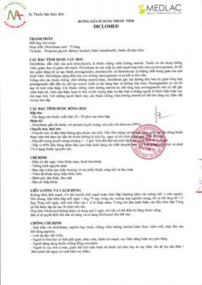 Thuốc Diclomed: Công dụng, liều dùng, lưu ý tác dụng phụ, giá bán