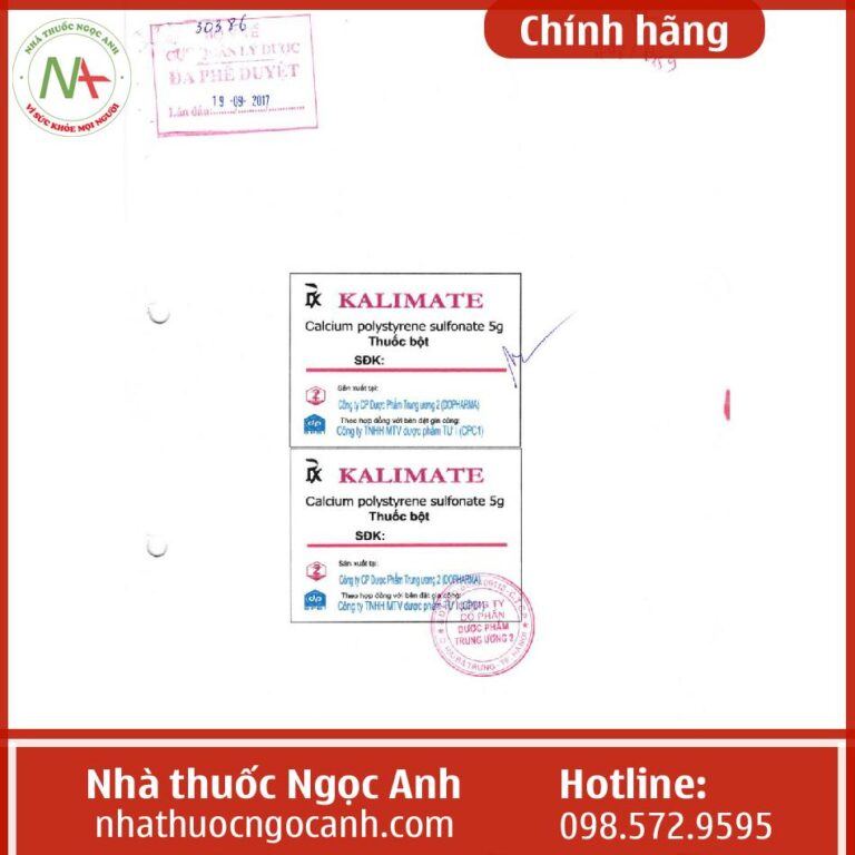 Thuốc Kalimate 5g là thuốc gì, cách dùng, giá bao nhiêu, mua ở đâu