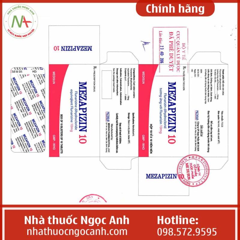 Thuốc Mezapizin 10 là thuốc gì, liều dùng, giá bao nhiêu, mua ở đâu