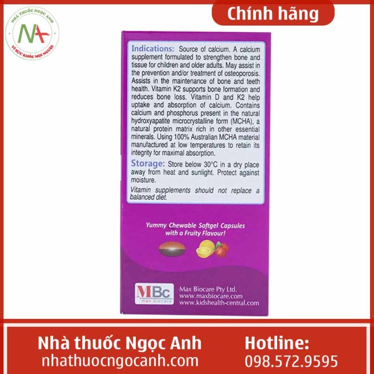 Thuốc NextG Cal KIDS uống khi nào, trị bệnh gì, giá bao nhiêu, mua ở đâu?