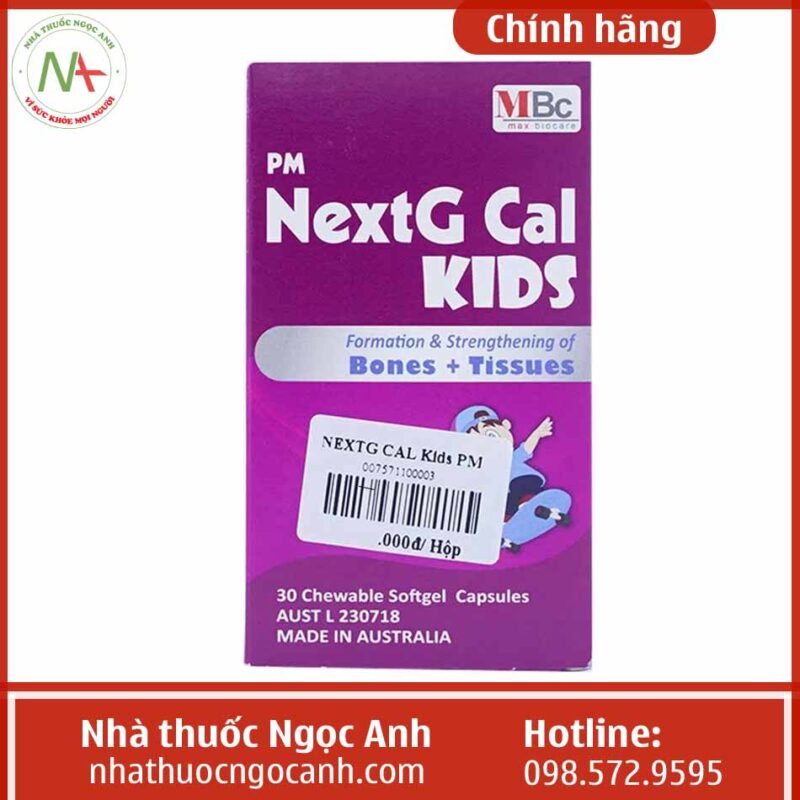 Thuốc NextG Cal KIDS uống khi nào, trị bệnh gì, giá bao nhiêu, mua ở đâu?