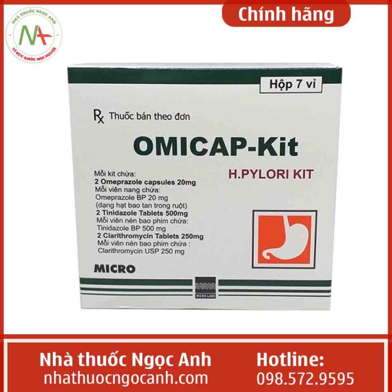 Thuốc Omicap Kit uống trước hay sau ăn, giá bao nhiêu, mua ở đâu