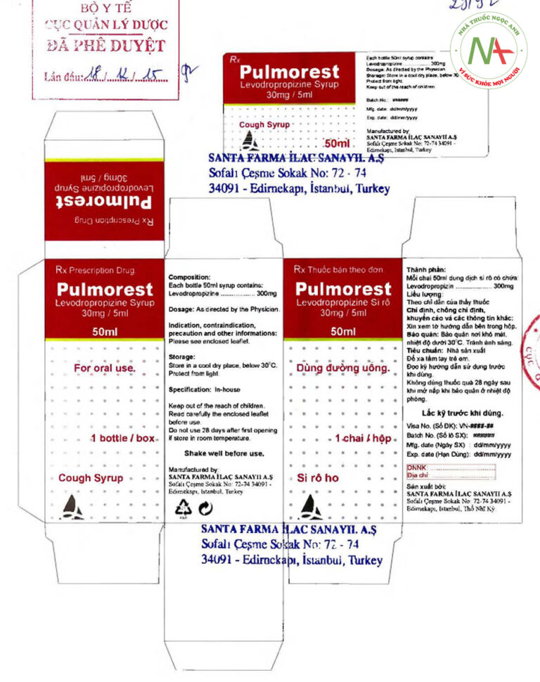 Pulmorest là thuốc gì, giá bao nhiêu, mua ở đâu, có tác dụng gì?