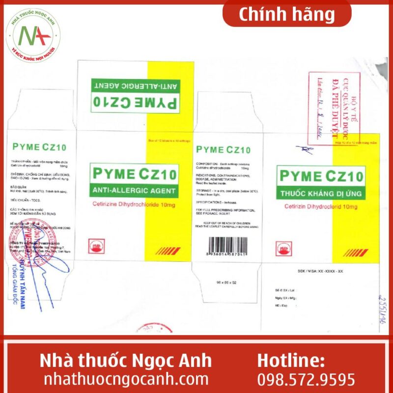 Thuốc Pyme CZ10 là thuốc gì, trị bệnh gì, giá bao nhiêu, mua ở đâu