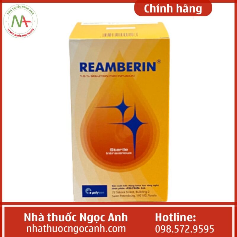 Thuốc truyền giải độc gan Reamberin 400ml giá bao nhiêu, mua ở đâu