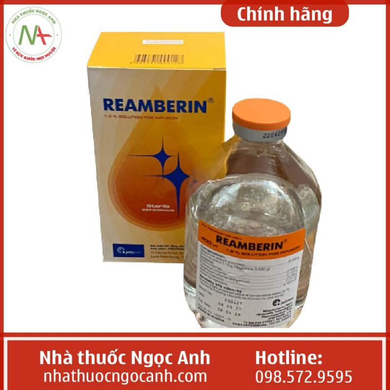 Thuốc truyền giải độc gan Reamberin 400ml giá bao nhiêu, mua ở đâu