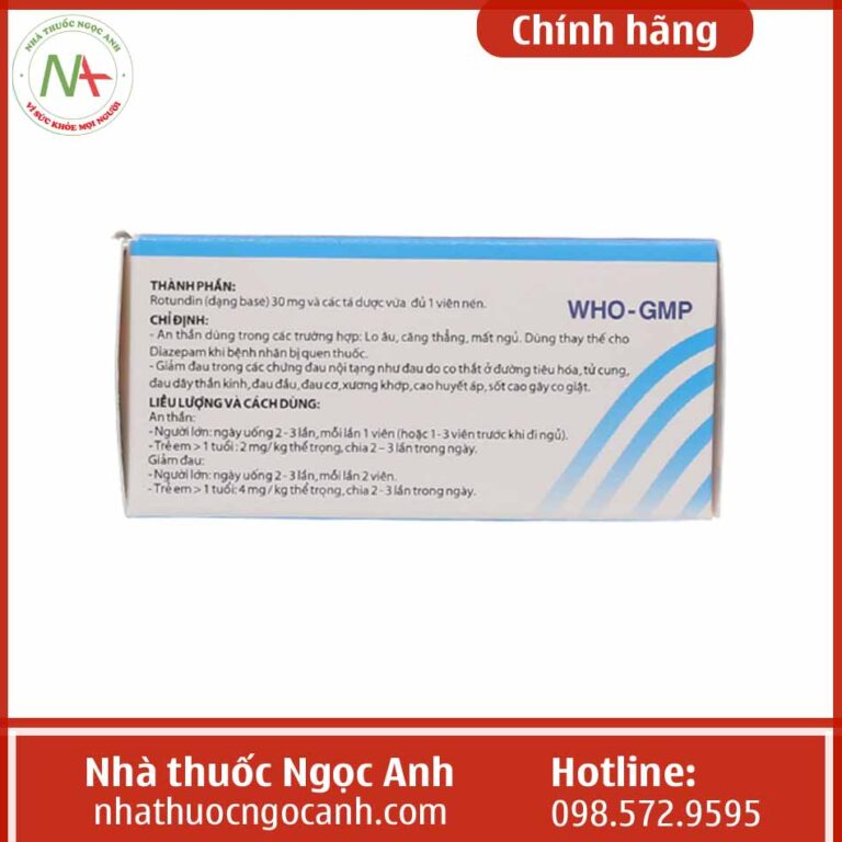 Thuốc Rotudin - BVP có tác dụng gì, giá bao nhiêu, mua ở đâu?