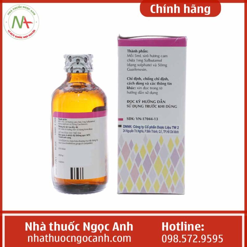 Thuốc Ventolin Expectorant là thuốc gì, giá bao nhiêu, mua ở đâu?