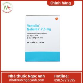 Thuốc Ventolin nebules 2,5mg cách dùng, giá bao nhiêu, mua ở đâu