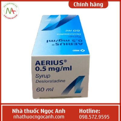 Thuốc sirô Aerius 0,5mg/ml: Công dụng, liều dùng, giá bán
