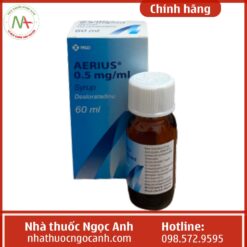 Thuốc sirô Aerius 0,5mg/ml: Công dụng, liều dùng, giá bán
