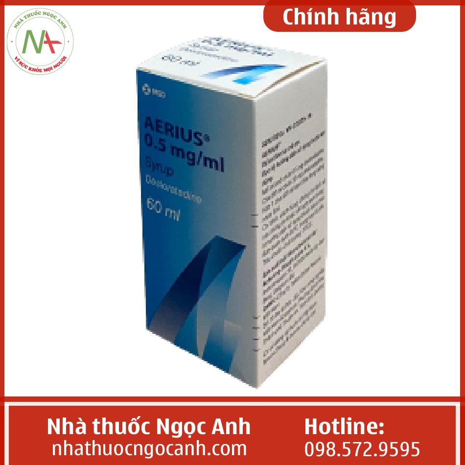 Thuốc sirô Aerius 0,5mg/ml: Công dụng, liều dùng, giá bán
