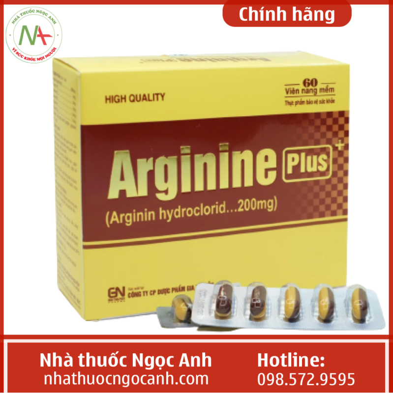 Thuốc Arginine Plus + có tác dụng gì, giá bao nhiêu, mua ở đâu?