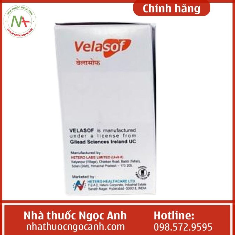 Thuốc Velasof 400mg/100mg là thuốc gì, giá bao nhiêu, mua ở đâu