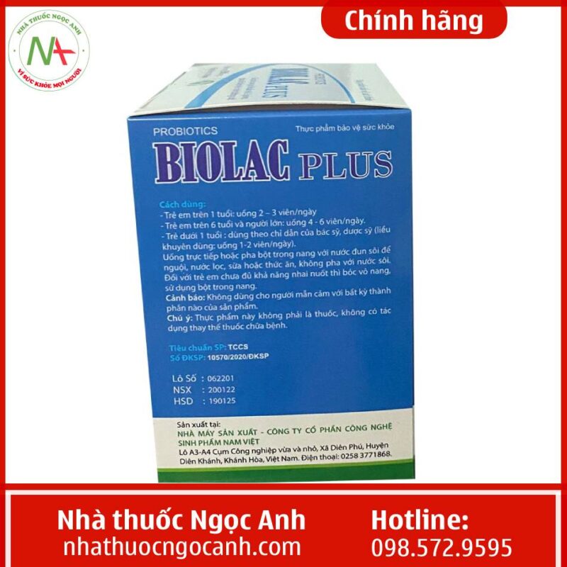 Thuốc Biolac Plus (dạng viên) là thuốc gì, giá bao nhiêu, mua ở đâu