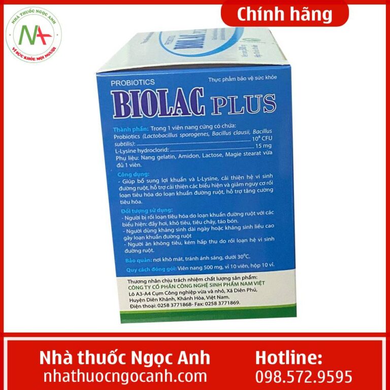 Thuốc Biolac Plus (dạng viên) là thuốc gì, giá bao nhiêu, mua ở đâu