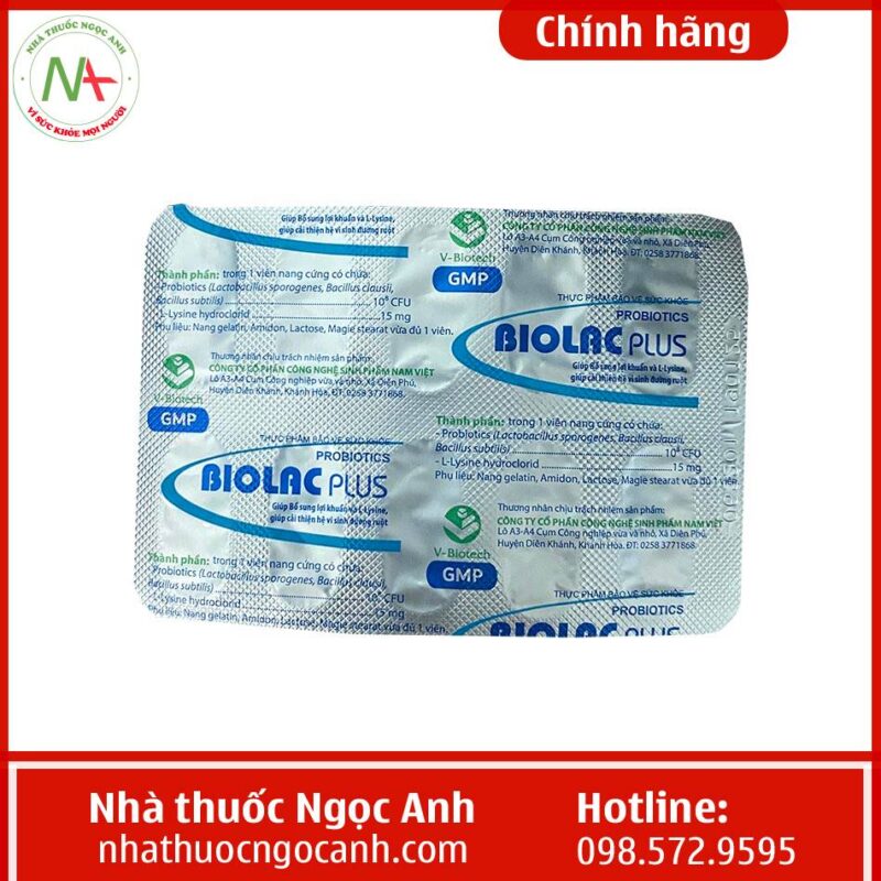 Thuốc Biolac Plus (dạng viên) là thuốc gì, giá bao nhiêu, mua ở đâu